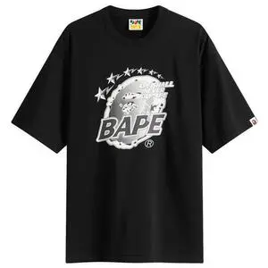 A BATHING APE Metal Ape Head T-shirt - Black