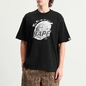 A BATHING APE Metal Ape Head T-shirt - Black