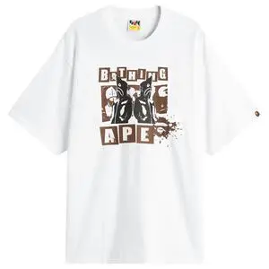 A BATHING APE Graffiti Logo T-shirt - White