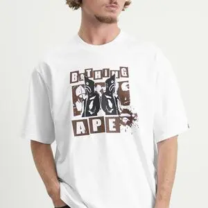 A BATHING APE Graffiti Logo T-shirt - White