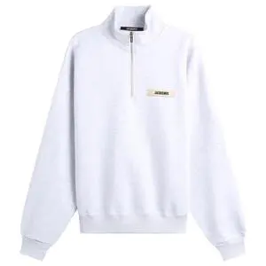 Jacquemus Grosgrain Zip Sweatshirt - Grey 2