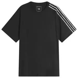 Y3 Distressed Short Sleeve T-shirt - Black