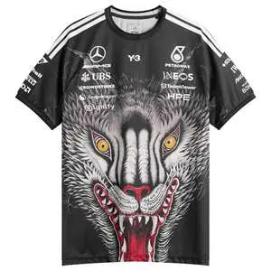 Y3 X Mercedes F1 Driver Short Sleeve Jersey - Black