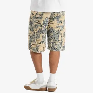 Acne Studios Distressed Monogram Denim Shorts