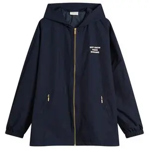Drole De Monsieur Slogan Zip Hoodie - Navy