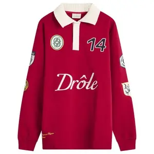 Drole De Monsieur Racing Polo Shirt In | Size: | 100% Cotton | End Clothing - Red
