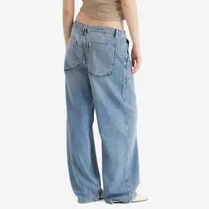 Good American Lite Linen Denim Pants - Indigo