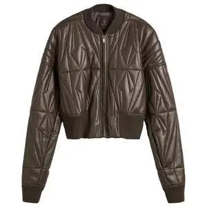 Rick Owens X Moncler Geocamo Cropped Leather Jacket - Dark Dust