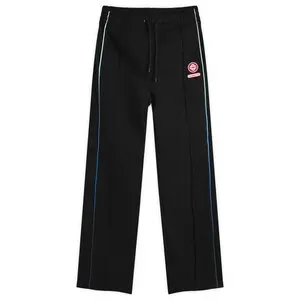 Casablanca Loopback Gradient Piping Open Hem Jogger - Black