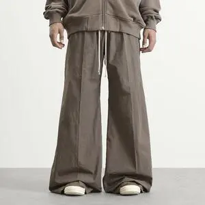 Rick Owens Geth Belas Wide Leg Trousers - Dust