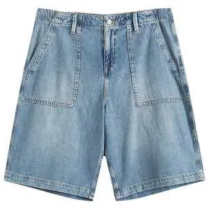 Good American Lite Linen Bermuda Short - Indigo