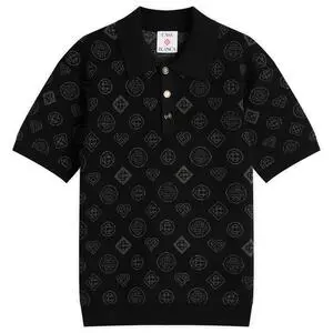 Casablanca City Jacquard Polo - Black