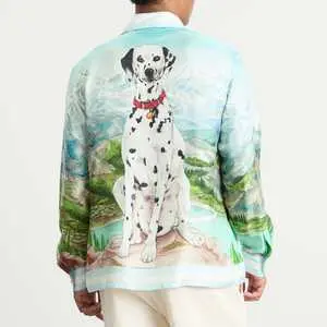 Casablanca Classic Long Sleeve Patterned Silk Shirt