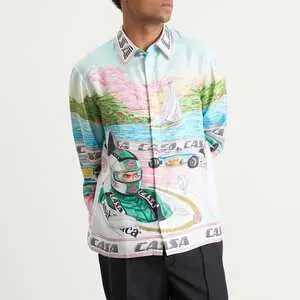 Casablanca Classic Long Sleeve Patterned Silk Shirt