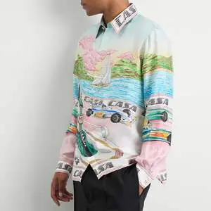 Casablanca Classic Long Sleeve Patterned Silk Shirt