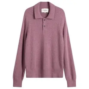 CORRIDOR Brushed Alpaca Polo - Plum