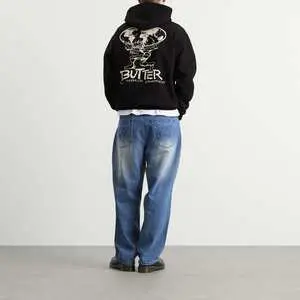 BUTTER GOODS Terrain Hoodie With Graphic Print - Black