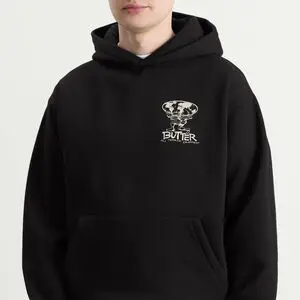 BUTTER GOODS Terrain Hoodie With Graphic Print - Black