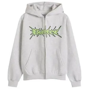 BUTTER GOODS Nail Logo Zip Hoodie - Ash