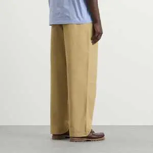 BOUND Wide Pleated Cotton Trousers