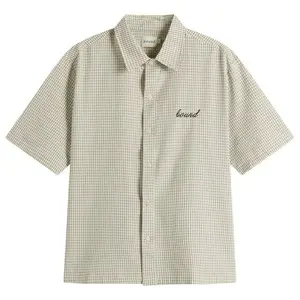 BOUND Gingham Cropped Shirt - Ecru