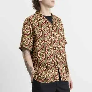 Drole De Monsieur Viscose Chain Link Monogram Shirt