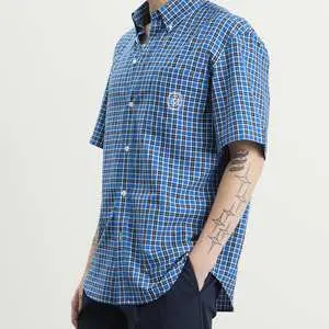 Drole De Monsieur Short Sleeve Check Shirt
