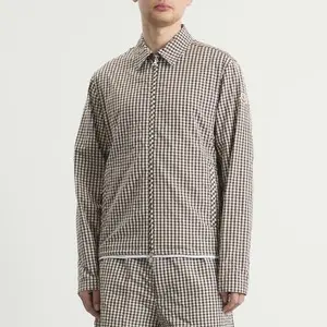 Moncler Checked Zip Up Shirt Jacket
