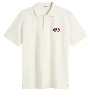 Moncler Tripe Crest Polo Shirt - White