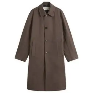Dries Van Noten Water Repellent Double Faced Cotton Coat - Mud