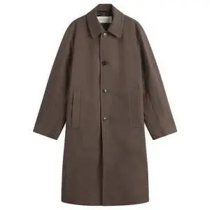 Dries Van Noten Water Repellent Cotton Coat - Mud