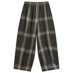 Needles H.d Rayon Plaid Pants - Green
