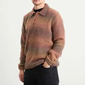 PALMES Alpaca Long Sleeve Knit Polo