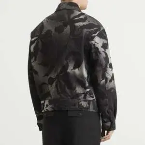 Dries Van Noten Spray Flower Print Cotton Jacket