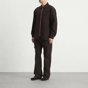 Dries Van Noten Overdyed Double Weave Cotton Shirt Jacket - Brown