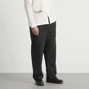 PALMES Lucien Herringbone Trousers - Black
