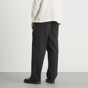 PALMES Lucien Herringbone Trousers - Black