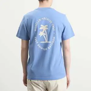 Moncler Palm Logo Pocket T-shirt - Blue