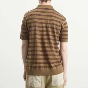 Moncler Stripe Short Sleeve Knitted Polo