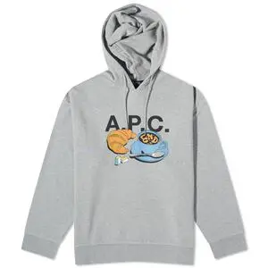 A.p.c. End. X 'coffee Club' Pierre Hoodie - Heathered Grey