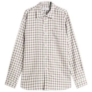 PALMES Cotton Merino Shirt - White/brown