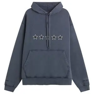 Balenciaga Top Rating Printed Hoodie - Washed Navy