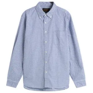BEAMS Button Down Gingham Oxford Shirt In | Size: | 100% Cotton | End Clothing - Blue