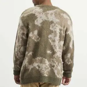 MANASTASH Blurry Jacquard V-neck Cardigan - Grey
