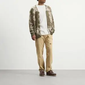 MANASTASH Blurry Jacquard V-neck Cardigan - Grey