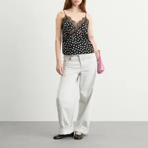 ANINE BING Amelie Dot Camisole - White/black
