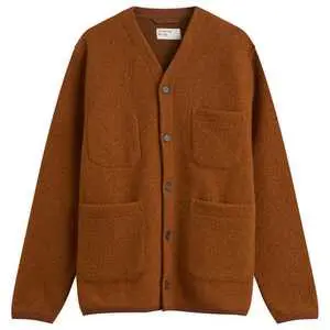 Universal Works Wool Fleece Cardigan - Rust