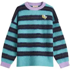 ALEMAIS Domenica Teal Sweater - Stripe