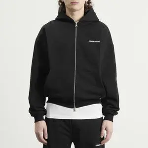 ANNIE HOOD Mini Logo Zip Hoodie