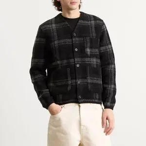 Universal Works Moh Check Fleece Cardigan